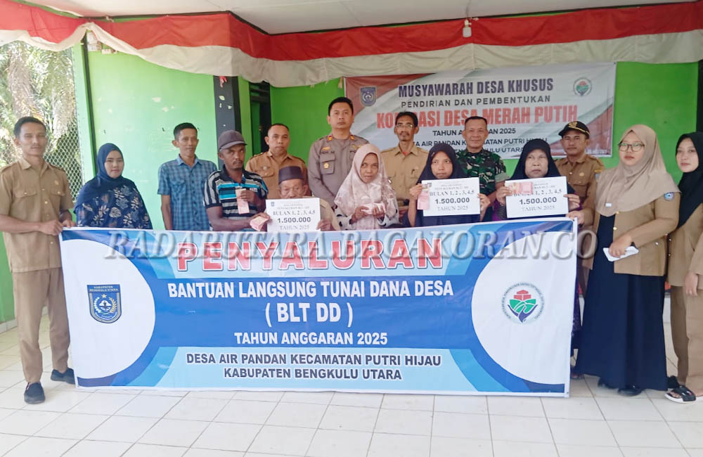 Bentuk Kopdes, Desa Air Pandan Salurkan BLT-DD dan Mulai Pembangunan Fisik Tahap I TA 2025